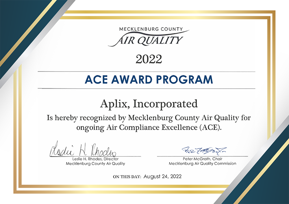 Air Compliance Excellence (ACE) Award | APLIX